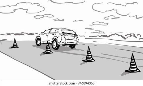 571 Road cone sketch Images, Stock Photos & Vectors | Shutterstock