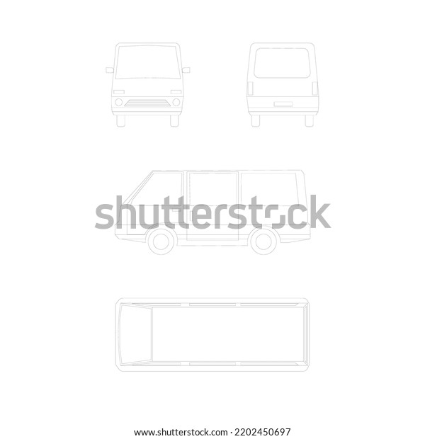 Car Outline Object Graphic Vehicle Model Stock Vector (Royalty Free ...