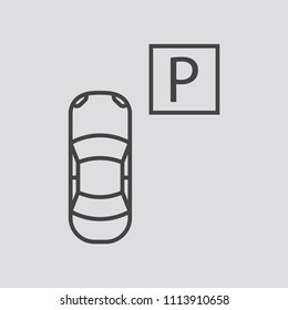 Car Parking Icon Vector Stock Vector (Royalty Free) 1113910658 ...