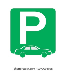 Car Parking Sign Vector Illustration Flat Stock Vector (Royalty Free ...