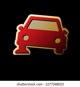 Car Parking Sign Vector Red Icon Stock Vector (Royalty Free) 1277348023 ...