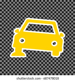 Car Parking Sign Vector Yellow Icon: เวกเตอร์สต็อก (ปลอดค่าลิขสิทธิ์ ...