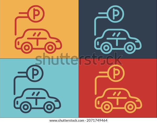 Car Parking Space Logo Simple Flat Stock Vector (Royalty Free ...