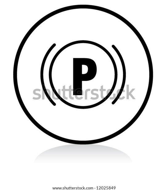 Car Parking Warning Sign Bw Version: เวกเตอร์สต็อก (ปลอดค่าลิขสิทธิ์ ...