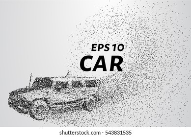 Car Particles Car Disintegrates Smaller Molecules: เวกเตอร์สต็อก (ปลอด ...