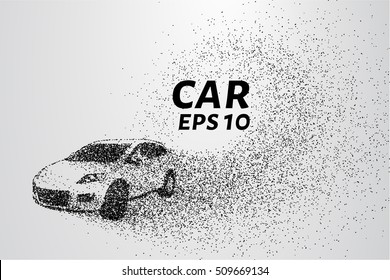 Car Particles Car Disintegrates Smaller Molecules: เวกเตอร์สต็อก (ปลอด ...