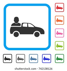 Car Passenger Icon Flat Gray Iconic Stock Vector (Royalty Free ...