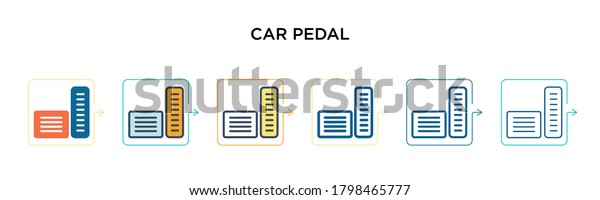 Car Pedal Vector Icon 6 Different Stock Vector (Royalty Free ...