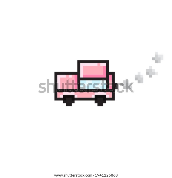 Vektor Stok Car Pixel Art Car Cartoon Vector (Tanpa Royalti) 1941225868 ...