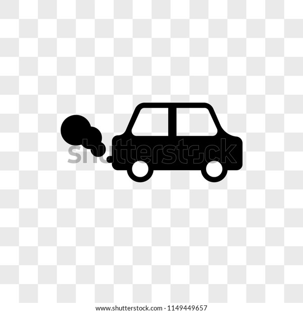 Car Pollution Vector Icon On Transparent Stock Vector (Royalty Free ...