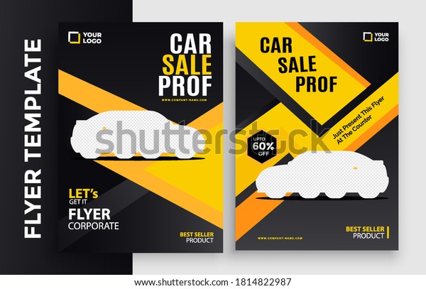 car poster flyer pamphlet brochure cover design layout space for photo ...