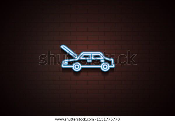 Car Problem Icon Neon Style On Stock Vector (Royalty Free) 1131775778 ...