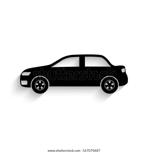 Car Profile Icon Black Vector Illustration Stock Vector (Royalty Free ...