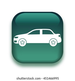 Car Profile Icon Glossy Vector Button Stock Vector (Royalty Free ...
