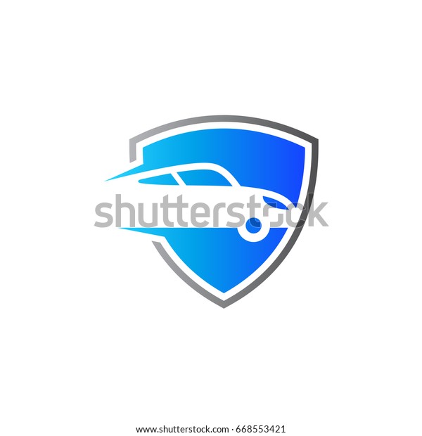 Car Protection Logo Stock Vector (Royalty Free) 668553421