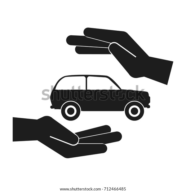 Car Protection Vector Black Icon On 스톡 벡터(로열티 프리) 712466485 | Shutterstock