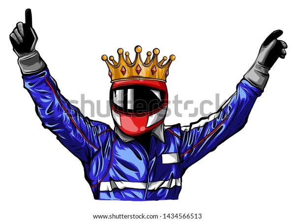 Car Racing Man Cartoon Vector Illustratio Stock Vector (Royalty Free ...