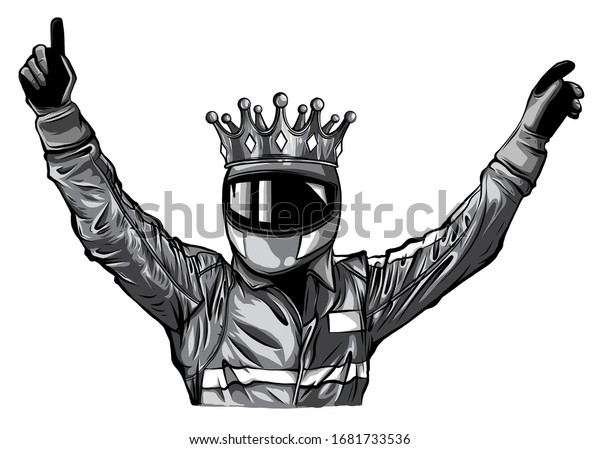 Car Racing Man Cartoon Vector Illustratio Stock Vector (Royalty Free ...