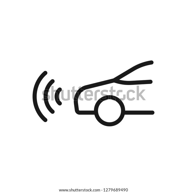 Car Radar Security Icon Stock Vector (Royalty Free) 1279689490 ...