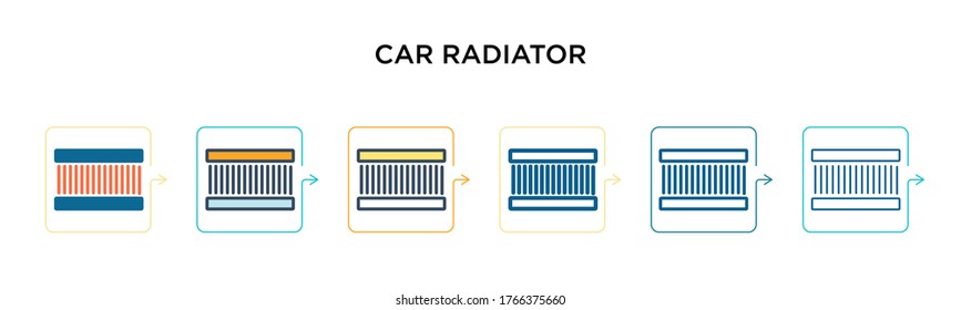 Car Radiator Vector Icon 6 Different Stock Vector (Royalty Free ...