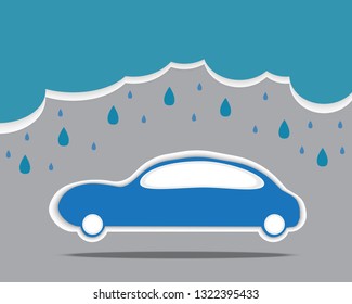 Car Rain: vector de stock (libre de regalías) 1322395433 | Shutterstock