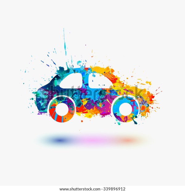 Car Rainbow Splash Icon Stock Vector (Royalty Free) 339896912 ...