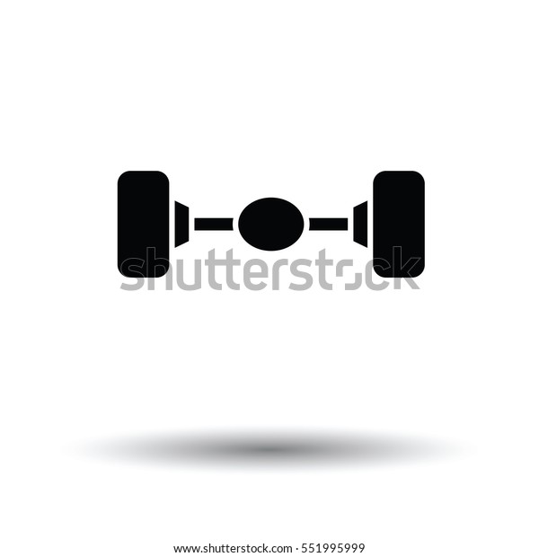 Car Rear Axle Icon White Background Stock Vector (Royalty Free ...
