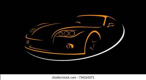 Car Rent Abstract Lines Vector Logo Stock Vector (Royalty Free ...