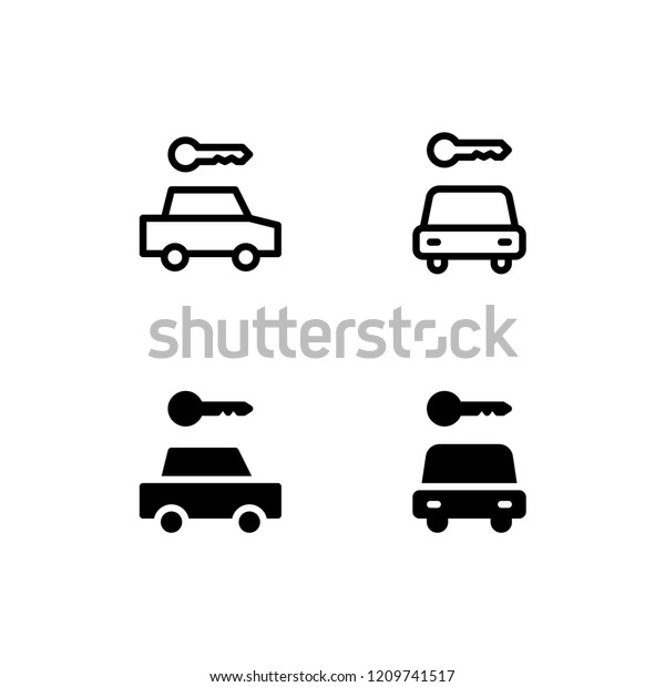 Car Rental Icon Logo Vector Symbol Stock Vector (Royalty Free ...