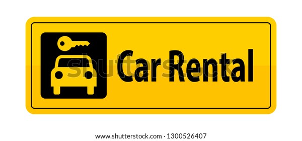 Car Rental Sign Post Stock Vector (Royalty Free) 1300526407 | Shutterstock
