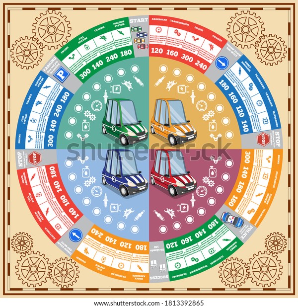 Car Repair Board Game Vector Design Stock Vector (Royalty Free ...
