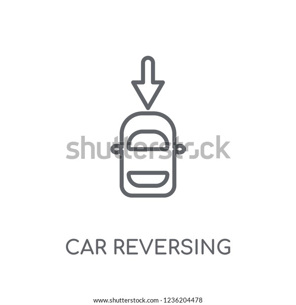 Car Reversing Light Linear Icon Modern Stock Vector (Royalty Free ...