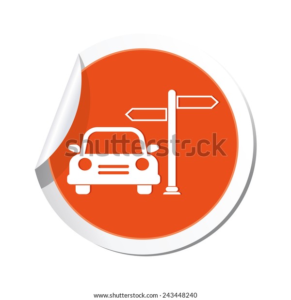 Car Road Sign Icon Stock Vector (Royalty Free) 243448240 | Shutterstock