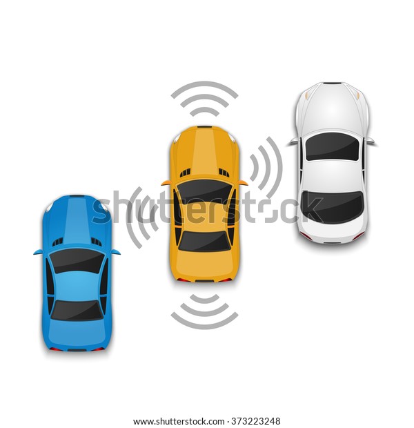 Car Safety System Vector Illustration Stock Vector (Royalty Free ...