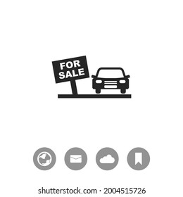 Car Sale Vector Black Simple Icon Stock Vector (Royalty Free ...