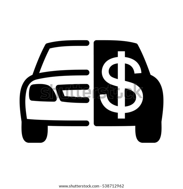 Icono vectorial de venta de automóviles