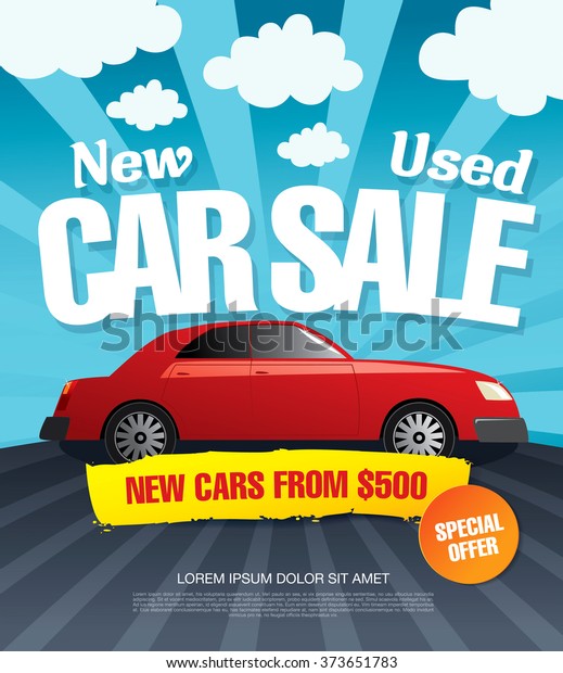 Car Sale Vector Illustration Stock Vector (Royalty Free) 373651783 ...