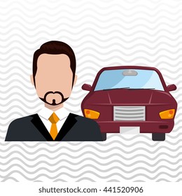 Car Salesman Design Vector Illustration Eps10 Stock Vector (Royalty ...