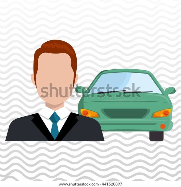 Car Salesman Design Vector Illustration Eps10 Stock Vector (Royalty ...