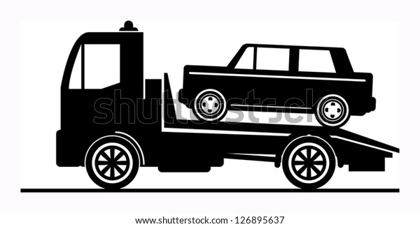 Car Salvage Towing Sign Vector Illustration Stock Vector (Royalty Free ...