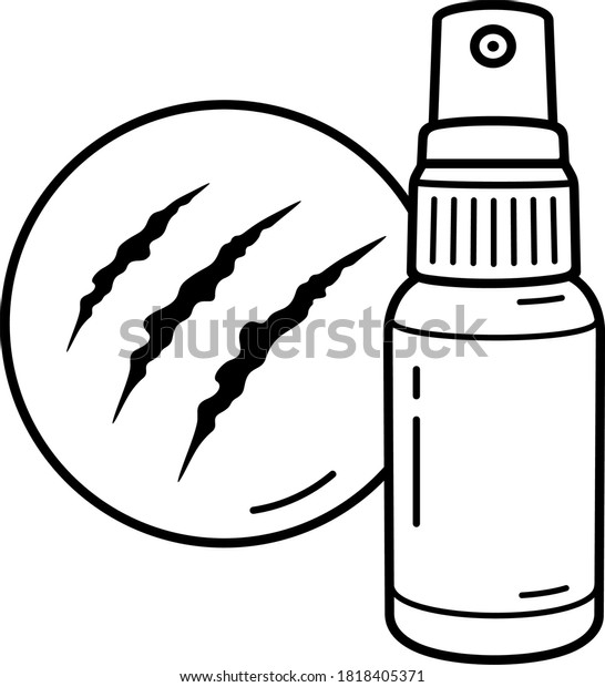 Car Scratch Repair Vector Outline Icon Stock Vector (Royalty Free ...