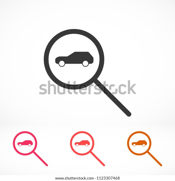 Car Search Icon Vector Stock Vector (Royalty Free) 1123307468 ...