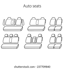 4,428 Car Seats Outline Stock Vectors, Images & Vector Art | Shutterstock