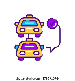 Car Selection Color Line Icon Online Stock Vector (Royalty Free ...