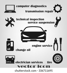 Car Parts Set Icons Auto Spare Stock Vector (Royalty Free) 364514396 ...