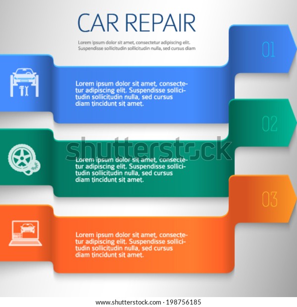 Car Service Background Business Presentation Template Stock Vector ...