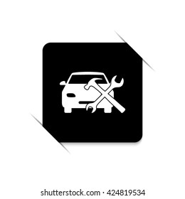 Car Service White Vector Icon Shadow Stock Vector (Royalty Free ...