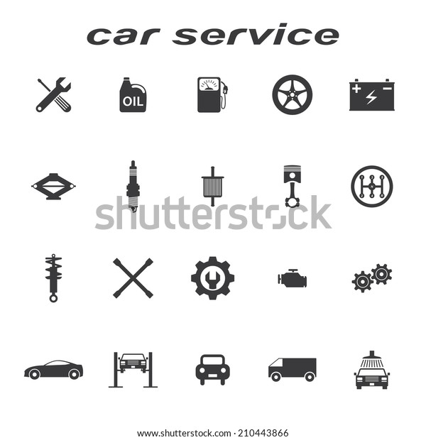 Car Service Icons Vector Set: vector de stock (libre de regalías ...
