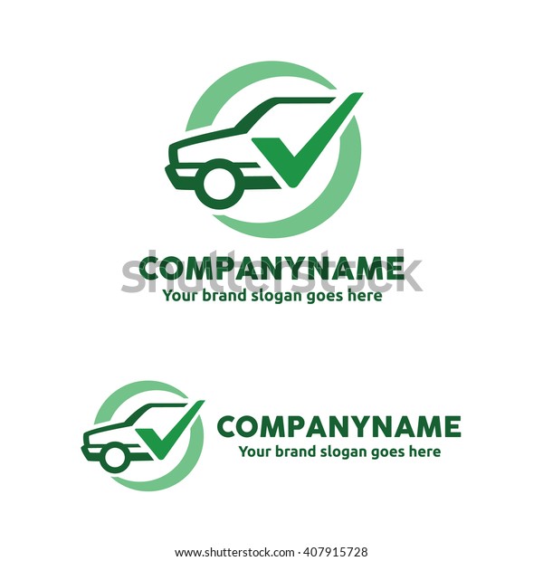 Car Service Logo Template Check Symbol Stock Vector (Royalty Free ...