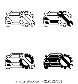 Car Service Vector Icon Set Checkup Stock Vector (Royalty Free ...